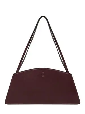 NOESI Smooth Leather Shoulder Bag - Burgundy