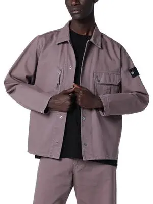 Stone Island Cotton Shirt Jacket - Purple