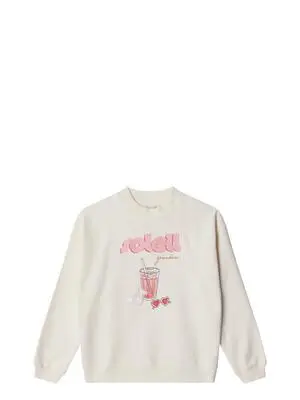 Bonpoint Cotton Crewneck Sweatshirt - Beige