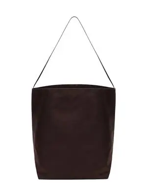 VALESQUE Nylon Bucket Tote Bag - Brown