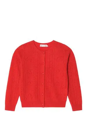 Bonpoint Cashmere Cardigan - Red