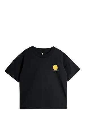 MINI RODINI T-shirt With Planet Print - Black