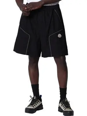 Moncler Cotton Gabardine Cargo Shorts - Black