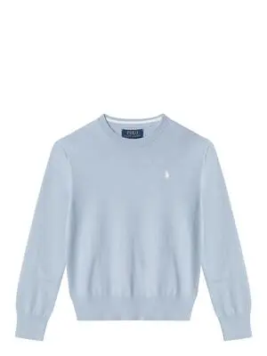 Polo Ralph Lauren Cotton Crew-Neck Sweater Light Blue