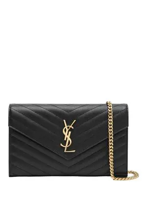 Saint Laurent Cassandre Chain Pouch - Black