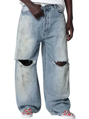 DAGGER Faded Ripped Johnny Jeans