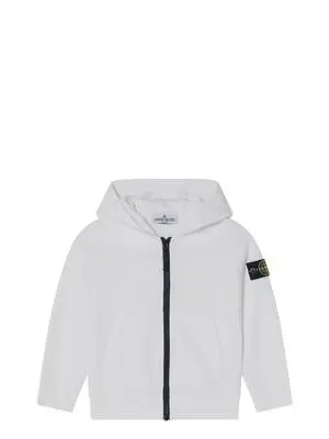 Stone Island Cotton Zip-up Hoodie - White