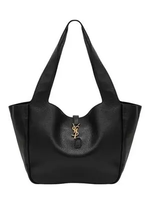 Saint Laurent Bea Le 5 À 7 Leather Tote Bag - Black