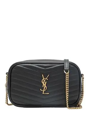 Saint Laurent Lou Mini Quilted Leather Bag - Black