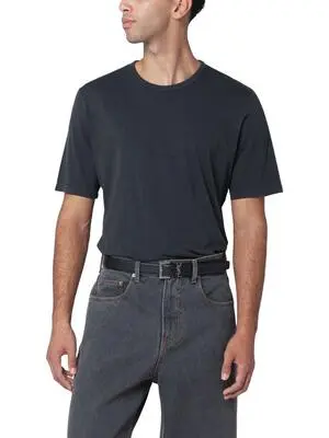 Saint Laurent Washed Cotton T-shirt - Black