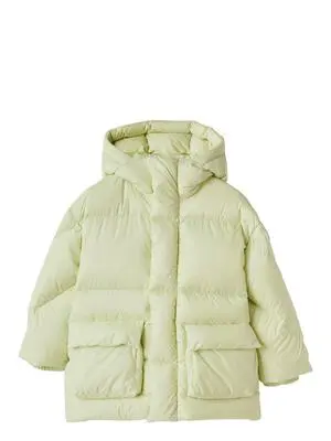 IL GUFO Long Down Jacket With Hood - Green