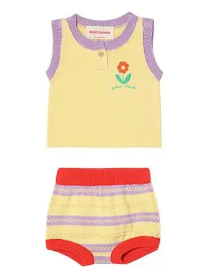 BOBO CHOSES Two-piece Organic Cotton Knit Set - Multicolor