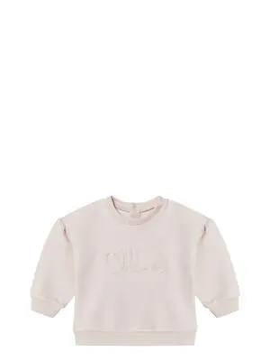 Chloé Sweatshirt With Logo Embroidery - Pink