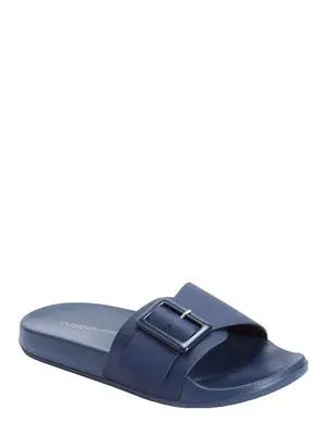 COMFORTVIEW Eva Slip-on Slide Sandals With Adjustable Buckle - Navy