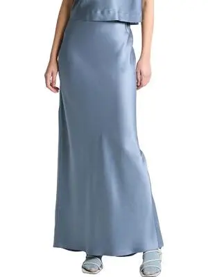 Vince Satin Maxi Skirt - Azul