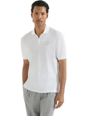 Brunello Cucinelli Piqué Polo Shirt - White