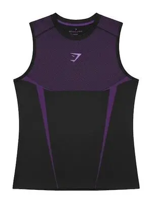 GYMSHARK Onyx 5.0 Muscle Fit Tank - Black/athletic Purple