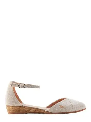 VISCATA Montroig Premium Fabric Espadrille Flats Silver