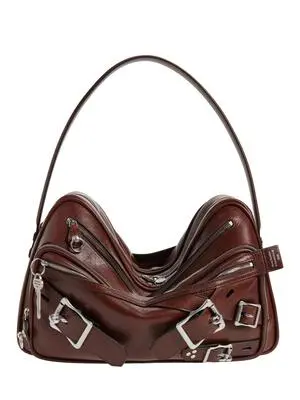 Acne Studios Camero Leather Camera Bag - Cognac Brown