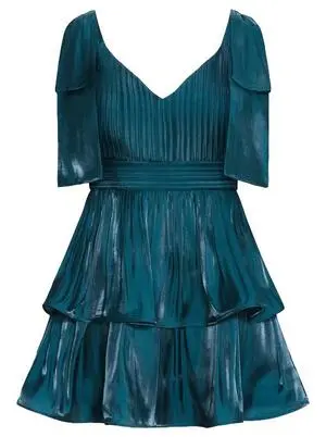 City Chic Betty Bow Cocktail Mini Dress - Emerald