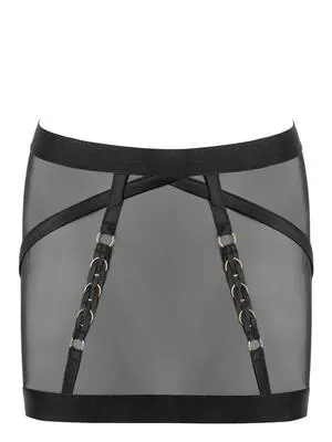Bluebella Suri Mesh Open-back Skirt - Black