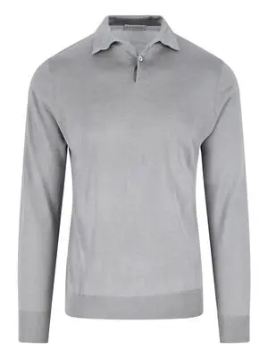 BALLANTYNE Silk And Cashmere Polo - Gray