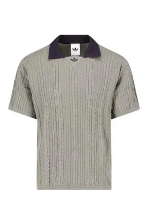 Adidas Knit Polo Gray