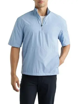 Zella Golf Pro Short Sleeve Quarter Zip Top - Blue Dewdrop
