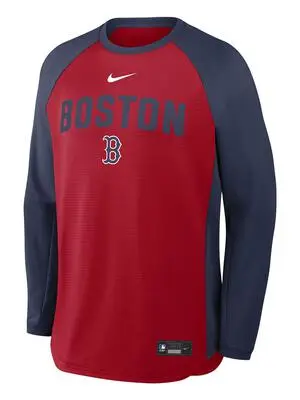 Nike Boston Sox Authentic Collection Dri-fit Pullover Crew - Red