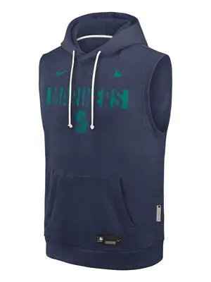 Nike Authentic Collection Standard Issue Dri-fit Mlb Sleeveless Pullover Hoodie - Blue