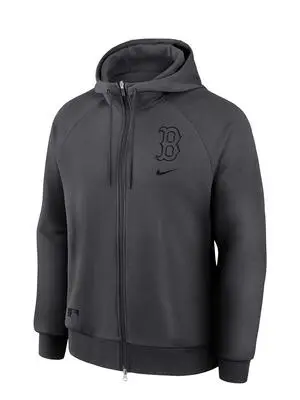 Nike Boston Red Sox Authentic Collection Dri-fit Mlb Full-zip Hoodie - Grey