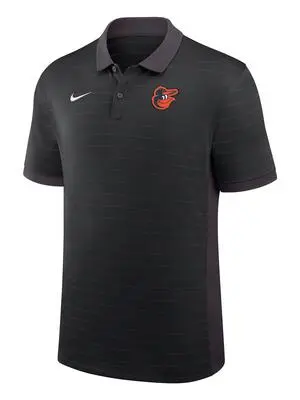 Nike Baltimore Orioles Authentic Collection Striped Victory Dri-fit Mlb Polo - Black