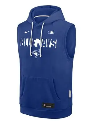 Nike Toronto Jays Authentic Collection Standard Issue Dri-fit Mlb Sleeveless Pullover Hoodie - Blue