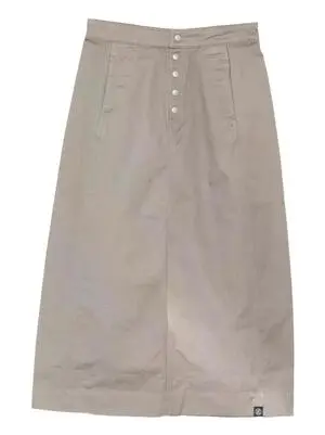 AGNES B. Side-slash Twill Skirt - Neutrals