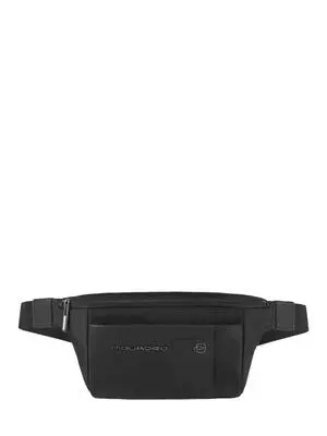 PIQUADRO Leather Belt Bag - Black