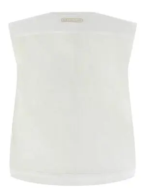 Fabiana Filippi Sleeveless Denim Vest - White