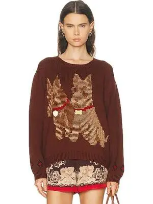 BODE Scottie Sweater - Brown