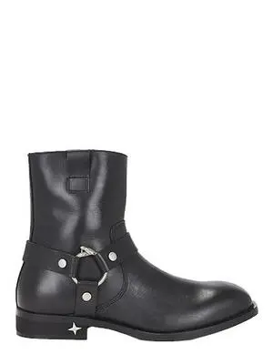 DUKE + DEXTER Duke + Dexter Harley Biker Boots Black