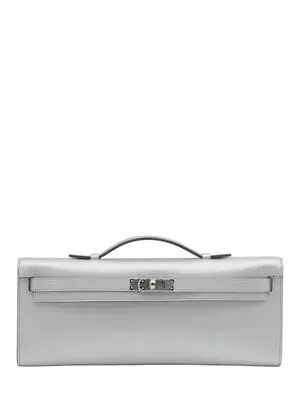 Hermès Kelly Cut Clutch Argent Chevre Palladium Hardware Argent