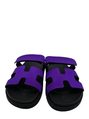 Hermès Satin Chypre Sandal Purple