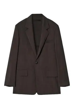 Cos Fluid Lightweight Wool Blazer - Brown