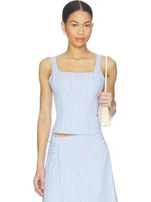 MORE TO COME Dylan Top - Blue Stripe