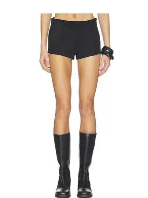 Superdown Faux Suede Short - Black