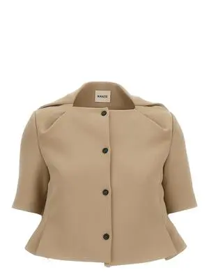 Khaite Short Franc Jacket Beige