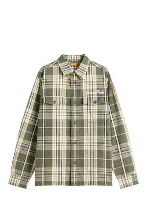 HUMAN MADE Heart Patch Check Shirt - Green