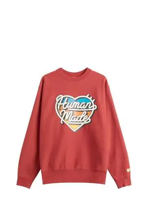HUMAN MADE Heavyweight Heart Logo Sweatshirt - Red