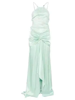Patrizia Pepe Maxi Dress With Jewel Insert - Green