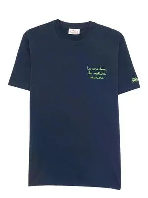 MC2 SAINT BARTH Portofino Embroidered T-shirt - Blue