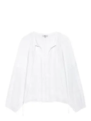 Rails Naples V-neck Blouse - White