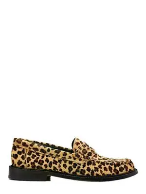 VINNY'S Leopard Yardee Moccasin Loafers - Neutrals